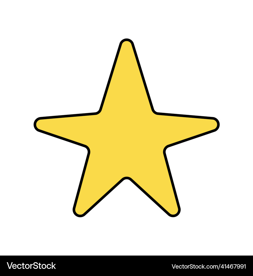 Abstract color star as line drawing on white Vector Image