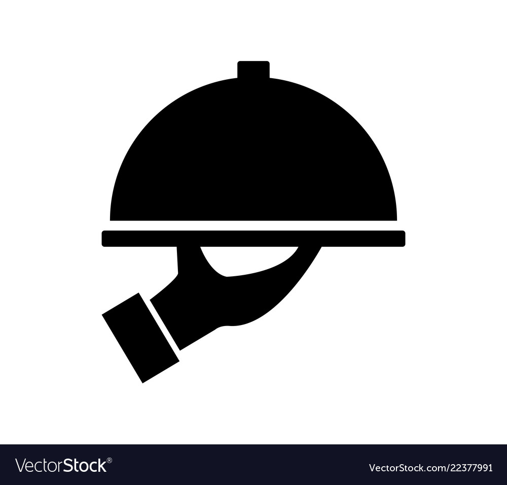 Dish serving icon Royalty Free Vector Image - VectorStock