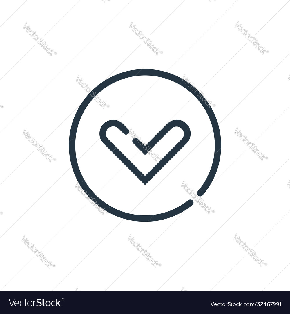 Down icon editable stroke linear symbol Royalty Free Vector
