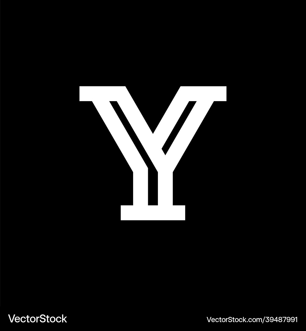 Elegant serif logo letter y Royalty Free Vector Image