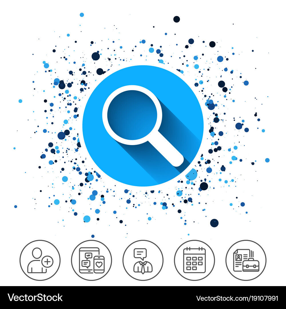 Magnifier glass sign icon zoom tool navigation Vector Image