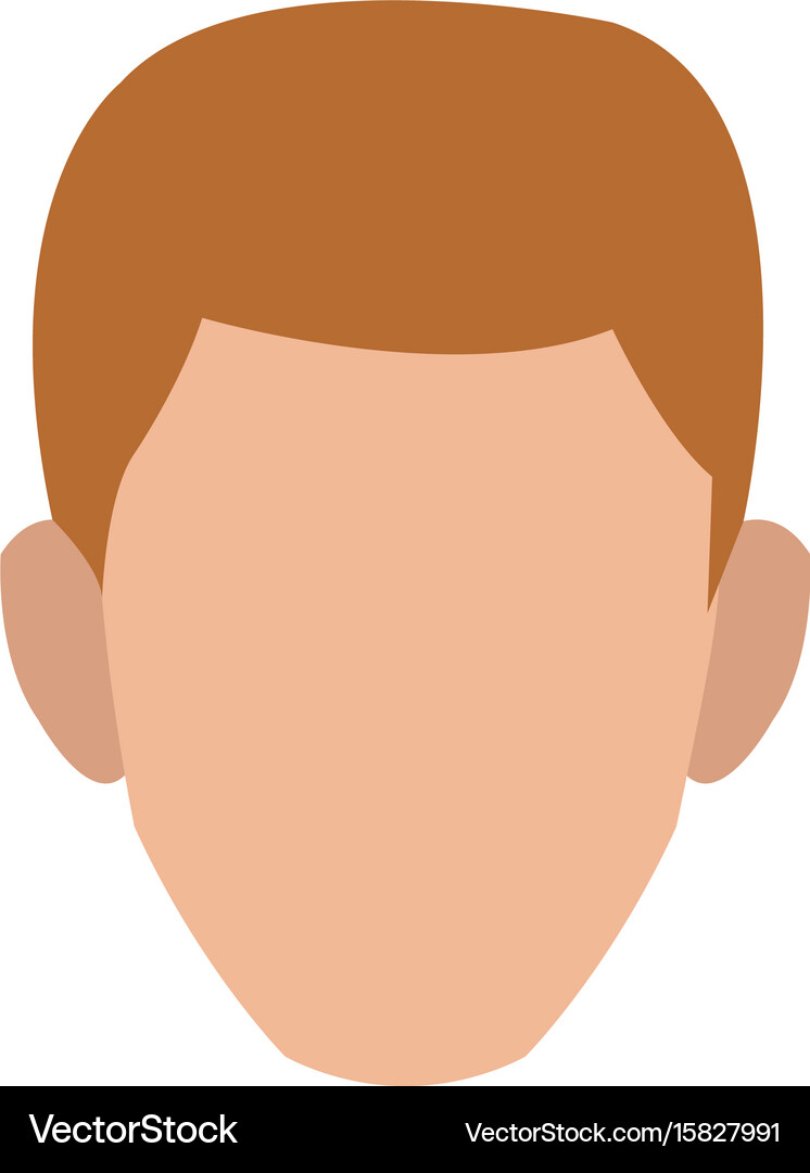 Man character face profile cartoon icon Royalty Free Vector