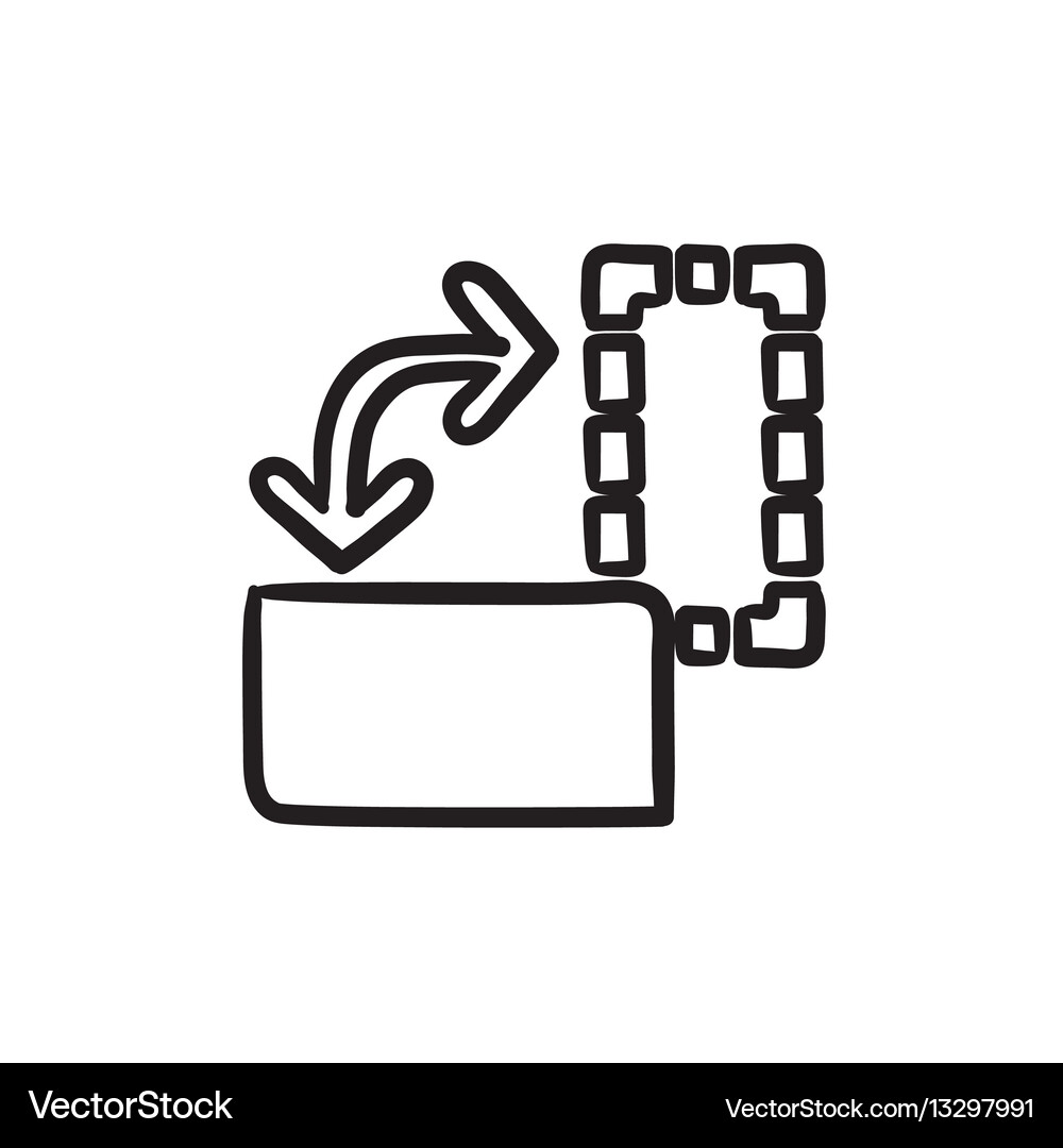 Page orientation sketch icon Royalty Free Vector Image