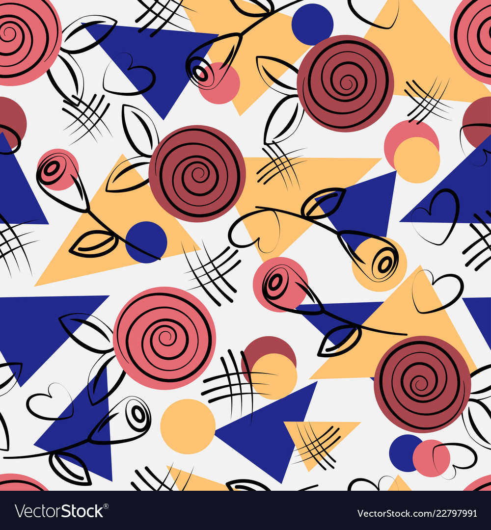 Seamless pattern with geometric Royalty Free Vector Image