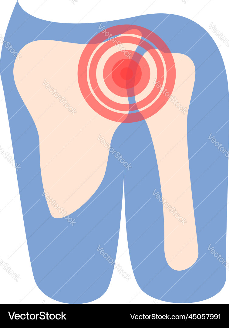 Shoulder pain icon cartoon arthritis joint Vector Image