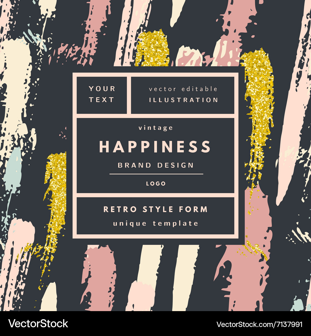 Vintage logo in frame Royalty Free Vector Image