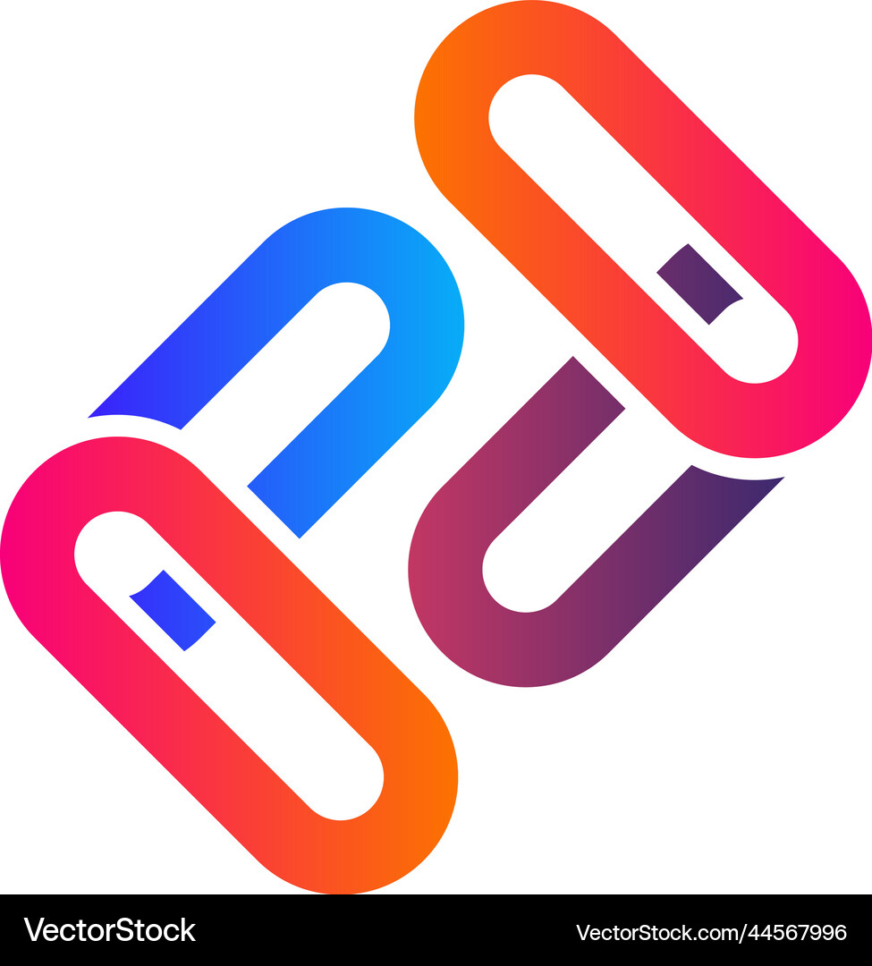 Abstract link logo in trendy and minimal style Vector Image