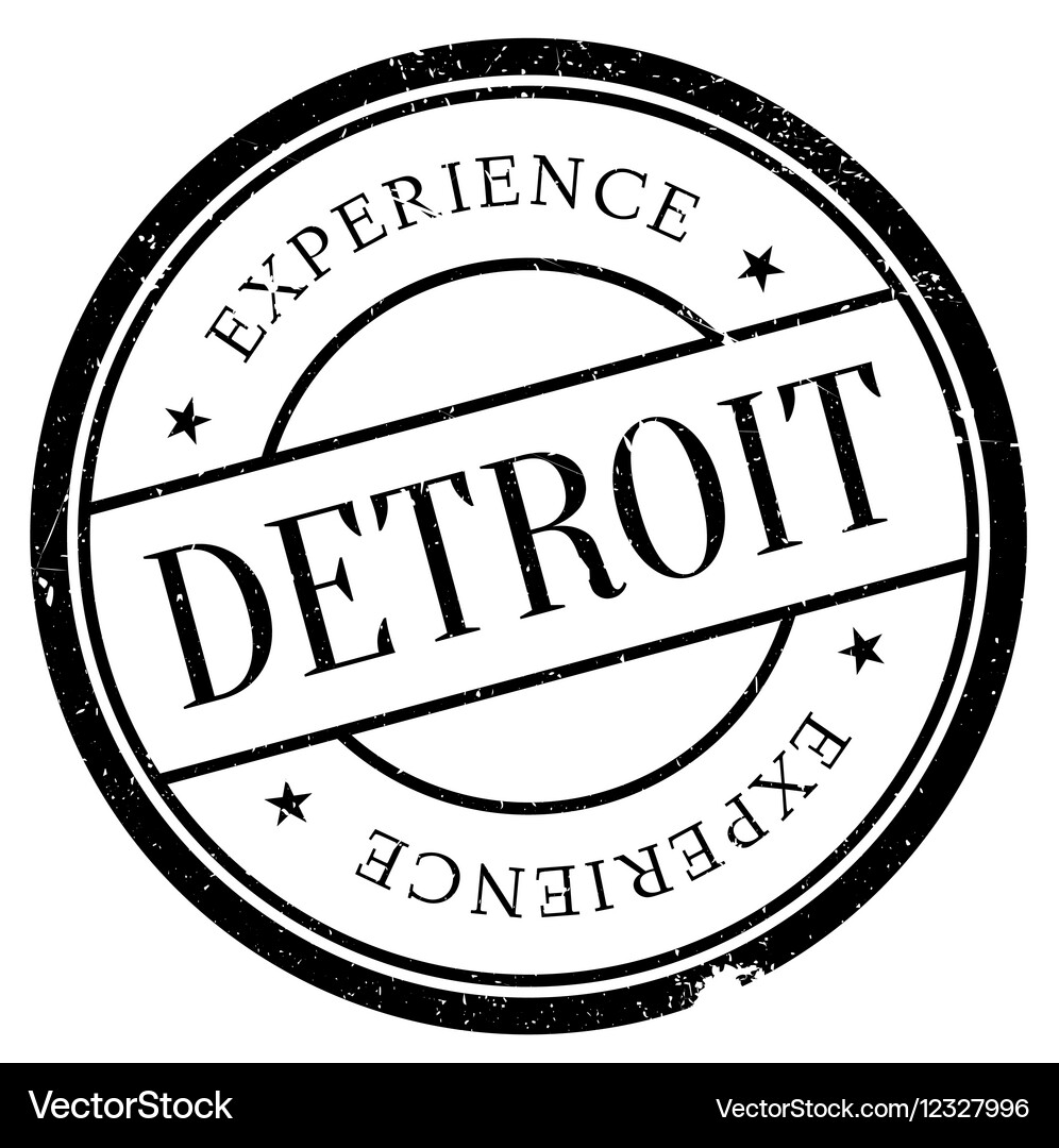 Detroit stamp rubber grunge Royalty Free Vector Image