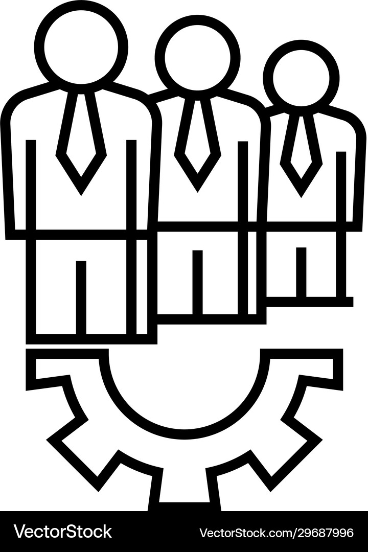 Employee line icon concept sign outline Royalty Free Vector