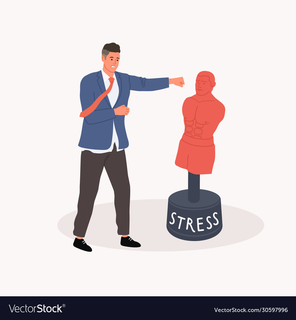 Getting rid stress concept Royalty Free Vector Image Getting rid stress concept Royalty Free Vector Image