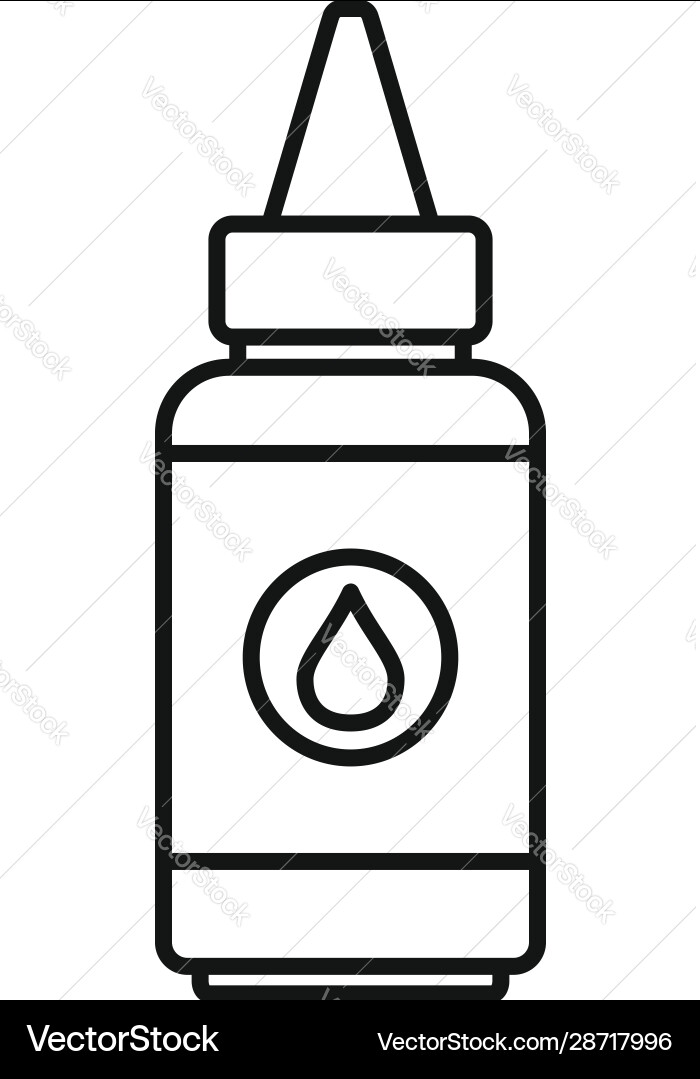 Hair dye bottle icon outline style Royalty Free Vector Image