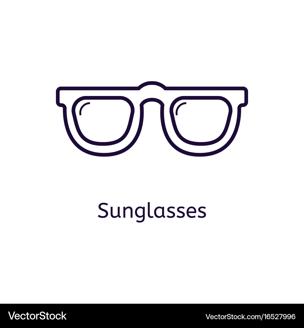 Icon of sunglasses on a white background Vector Image