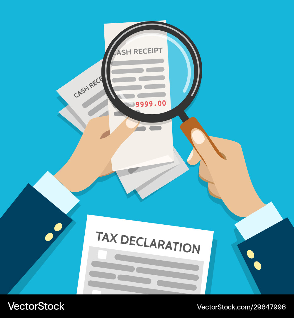 Income check for taxes Royalty Free Vector Image