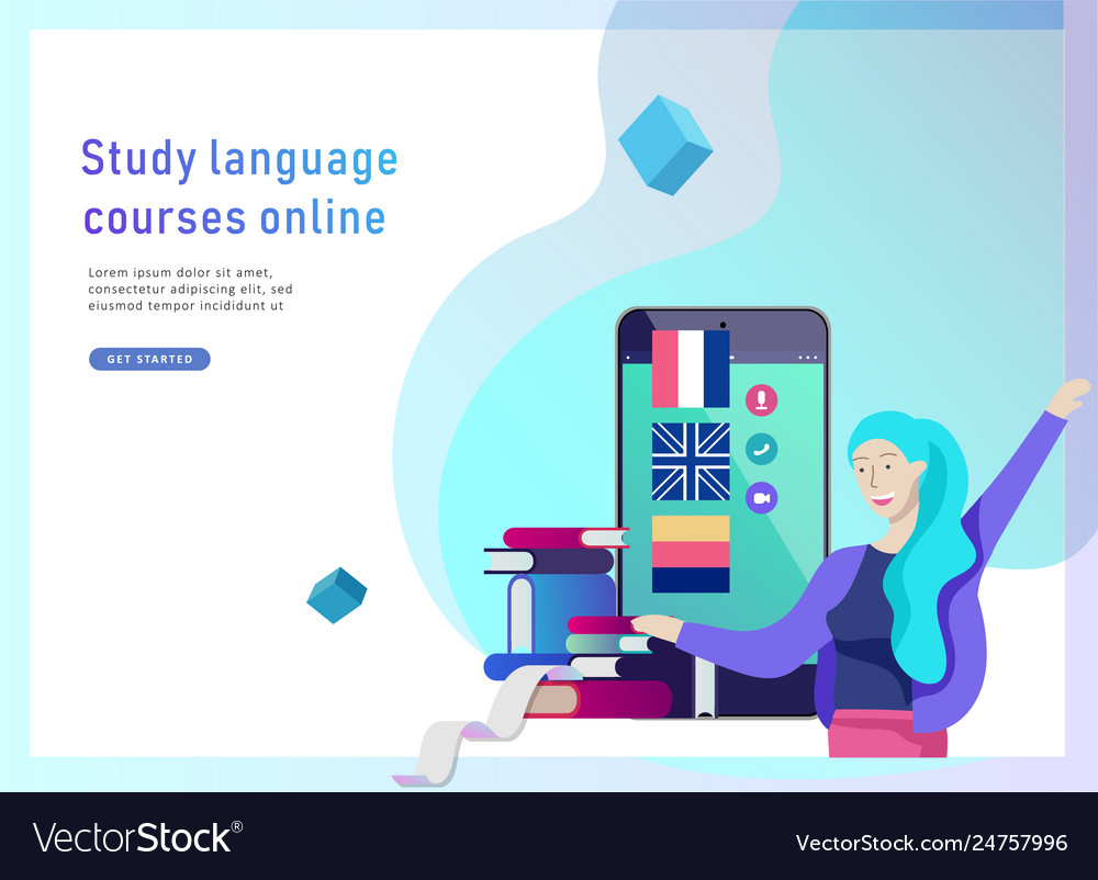 Landing page templates for online language courses