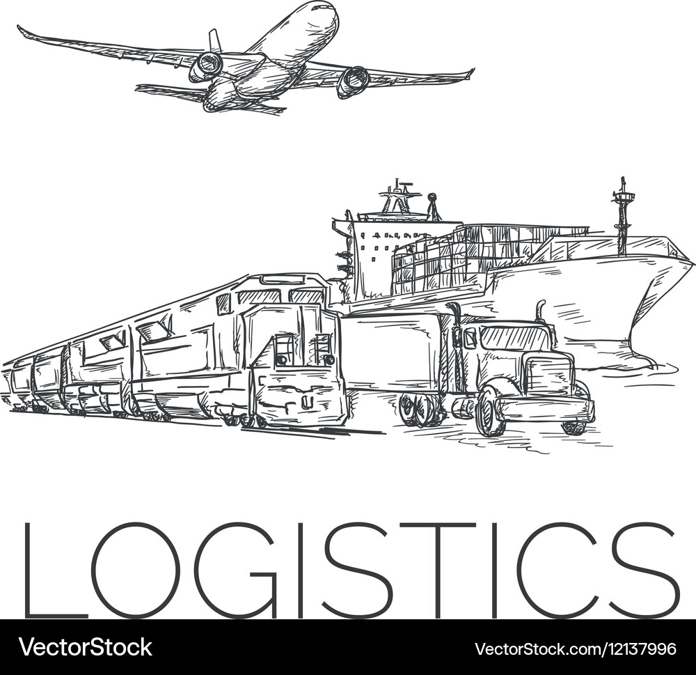 Logistics Transport Symbol Royalty Free Vector Image