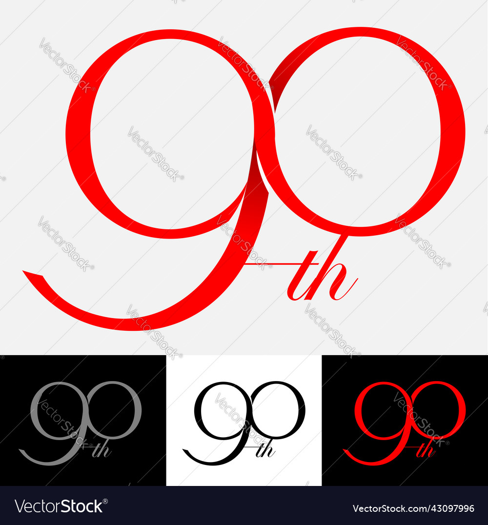Ninety Celebration Royalty Free Vector Image - VectorStock
