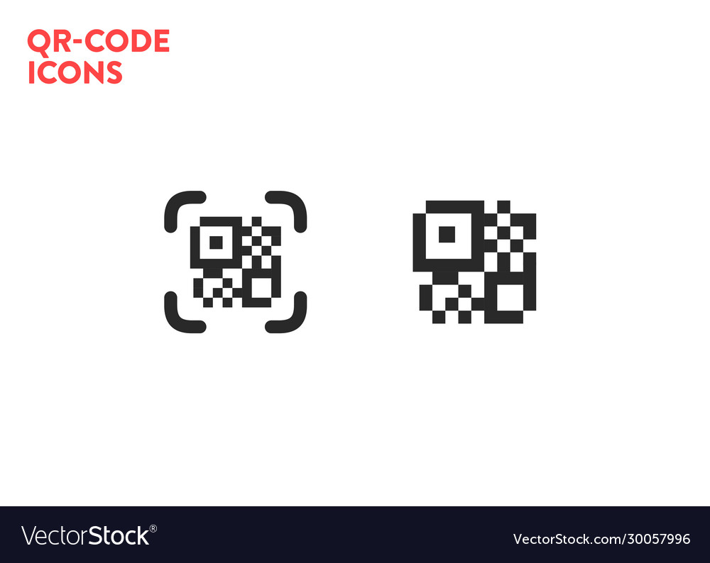 Simple qr code scan icon Royalty Free Vector Image