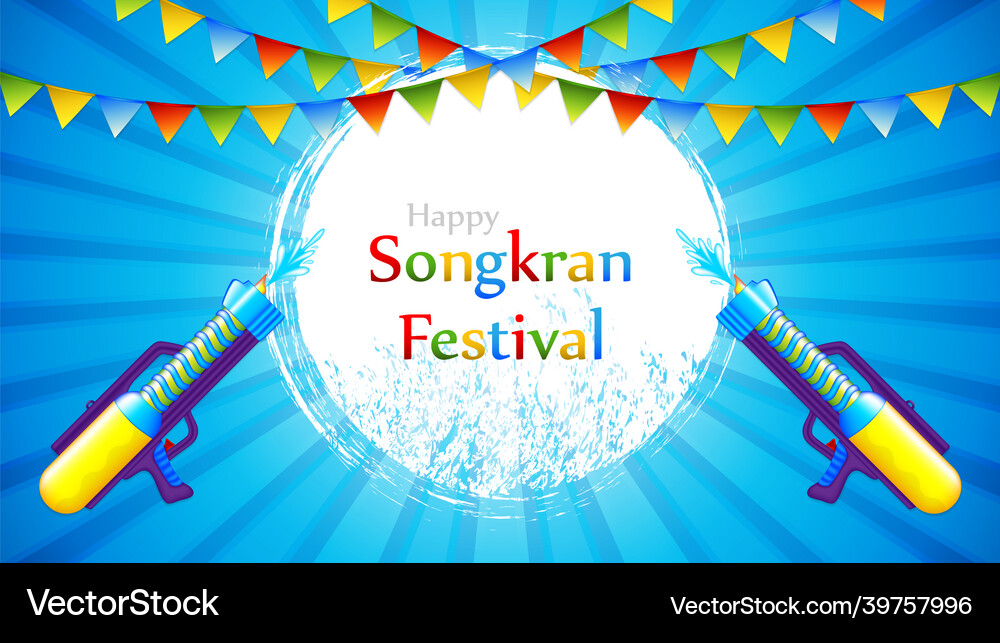Songkran festival Royalty Free Vector Image - VectorStock