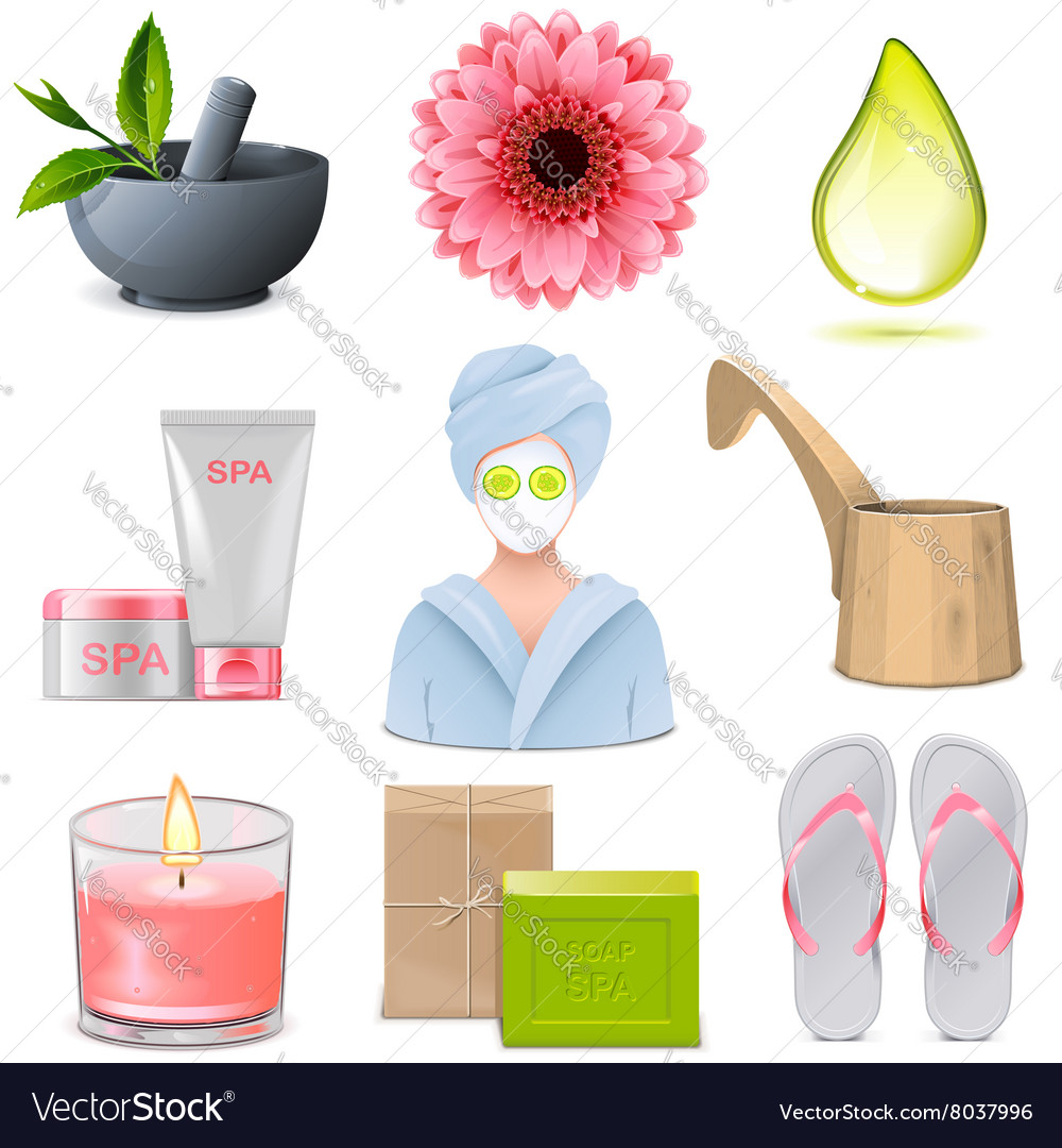 Spa icons set 1 Royalty Free Vector Image - VectorStock