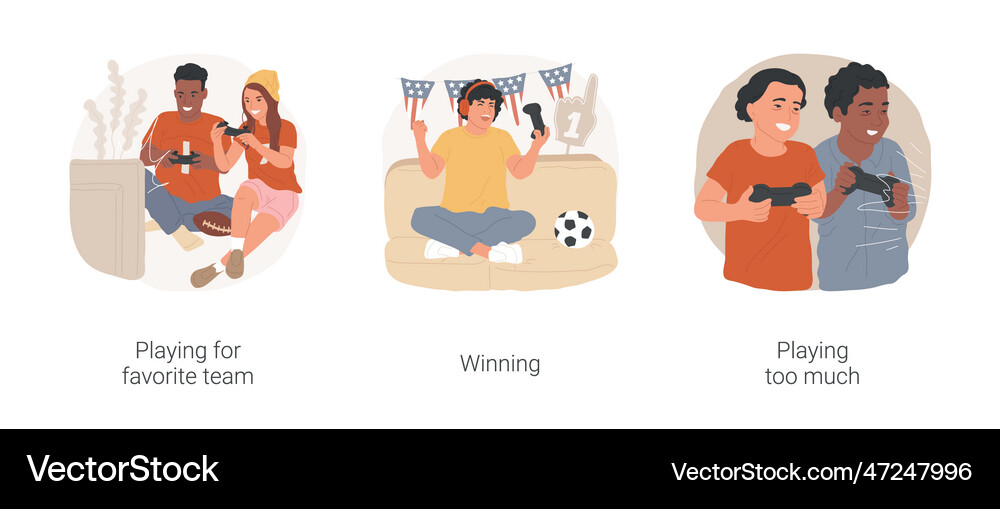 Sport games isolated cartoon Royalty Free Vector Image