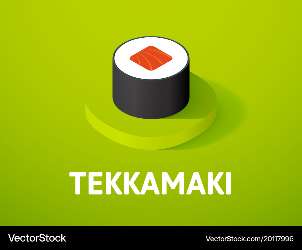 Tekkamaki isometric icon isolated on color Vector Image