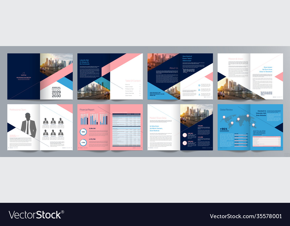 Annual report 16 page 036 Royalty Free Vector Image