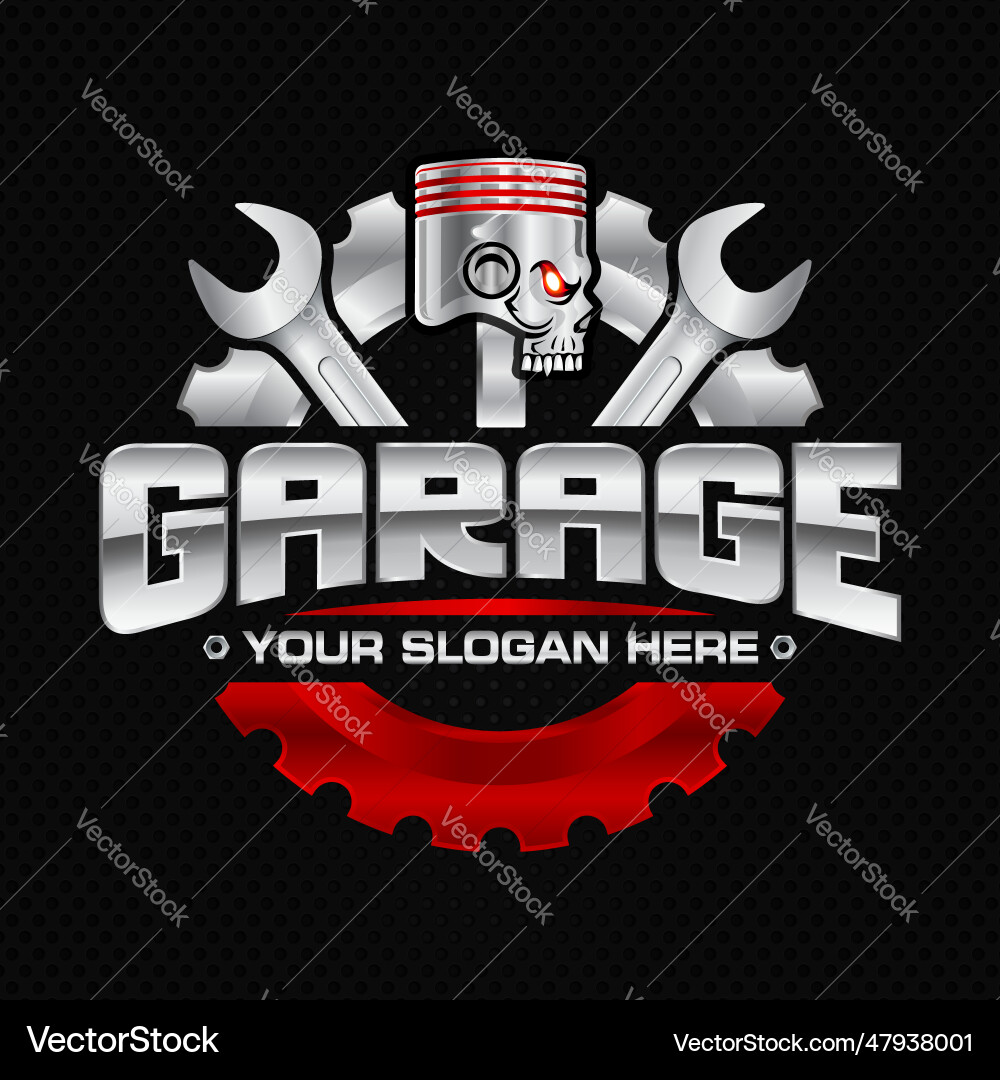 Automotive garage logo design template Royalty Free Vector