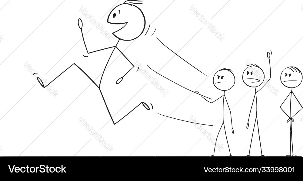 Cartoon smiling man worker or businessman Vector Image