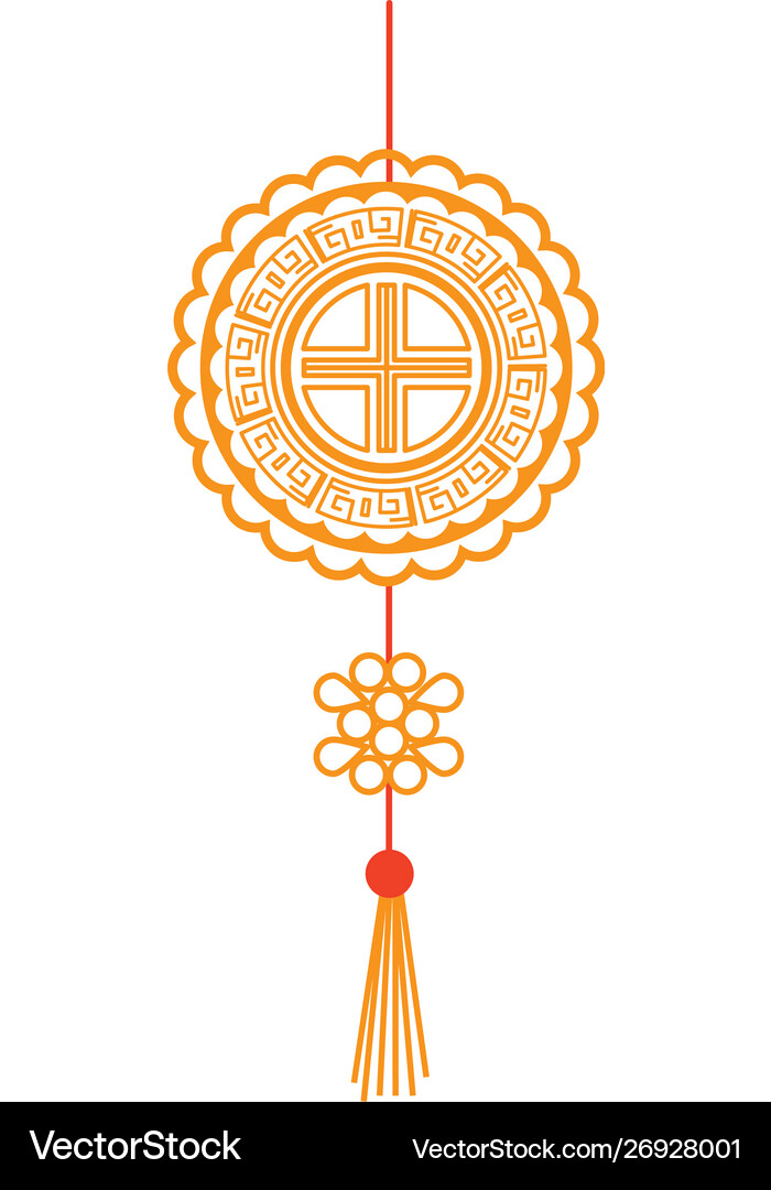 Chinese mandala decorative hanging icon Royalty Free Vector