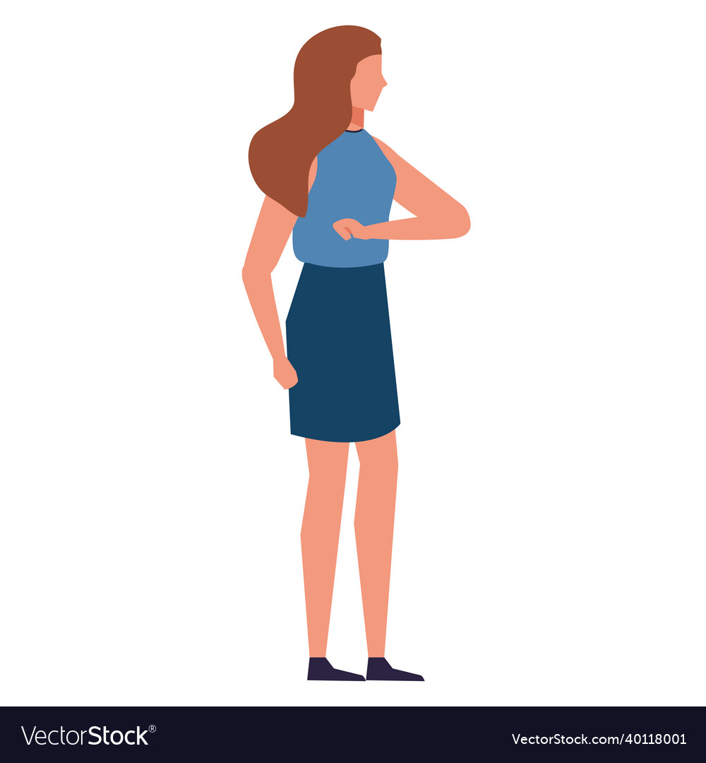 Elegant businesswoman standing Royalty Free Vector Image Elegant businesswoman standing Royalty Free Vector Image