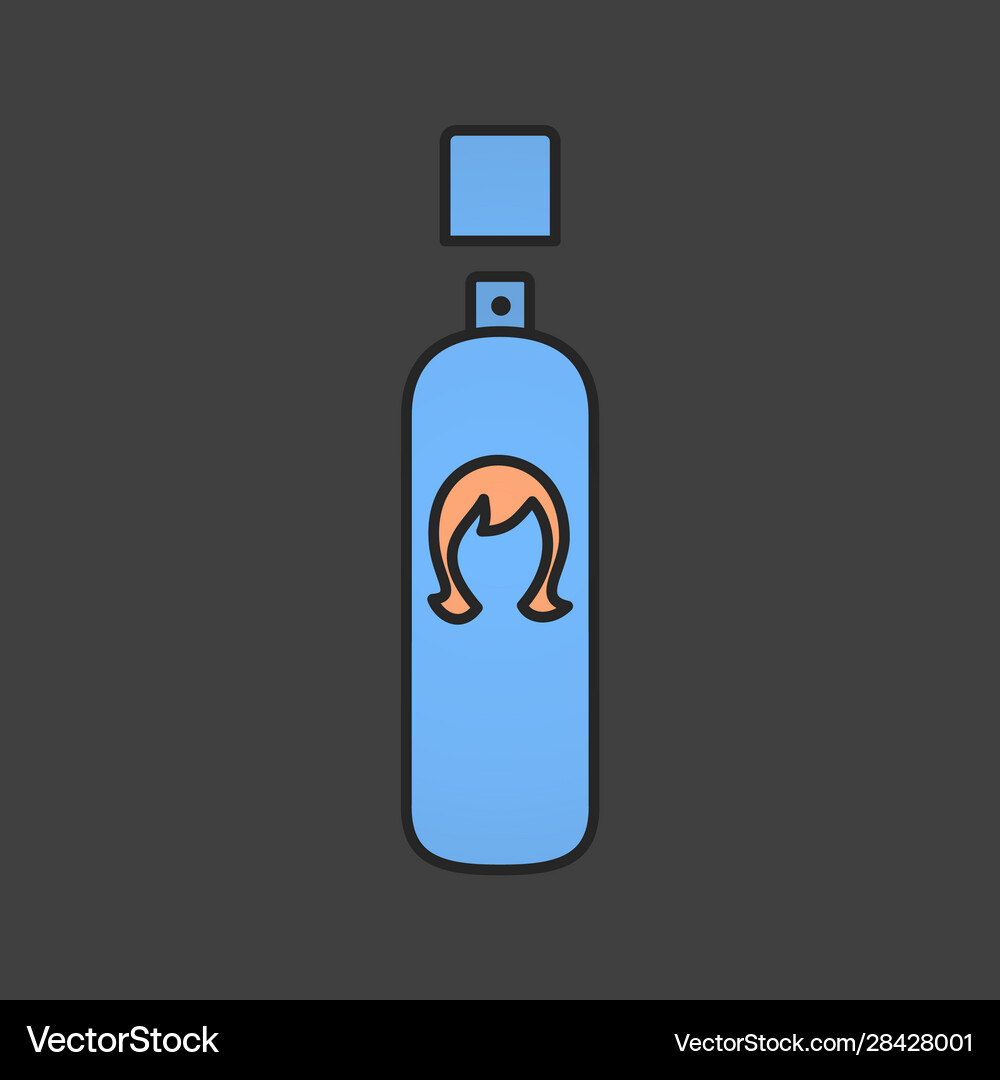 Hair spray color icon Royalty Free Vector Image