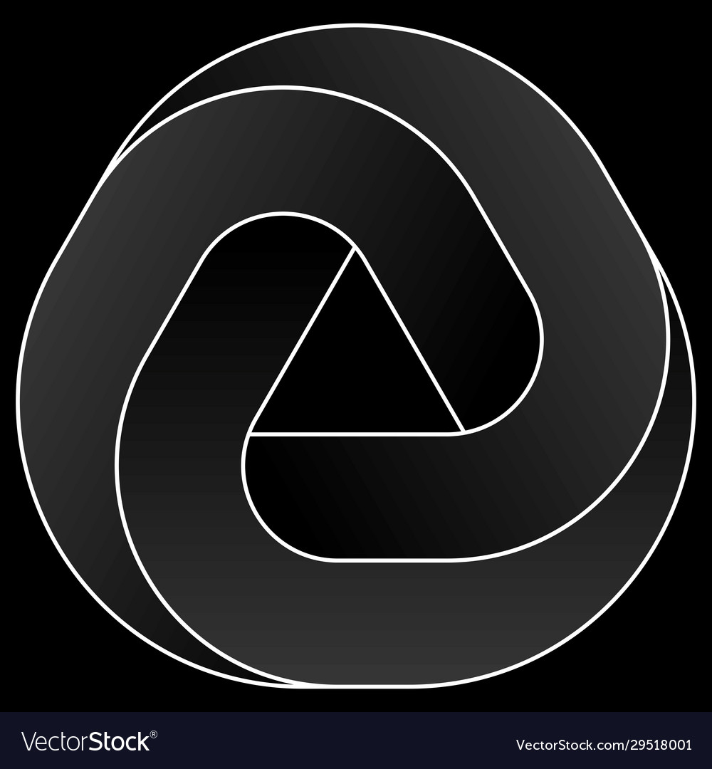 Impossible triangular icon Royalty Free Vector Image