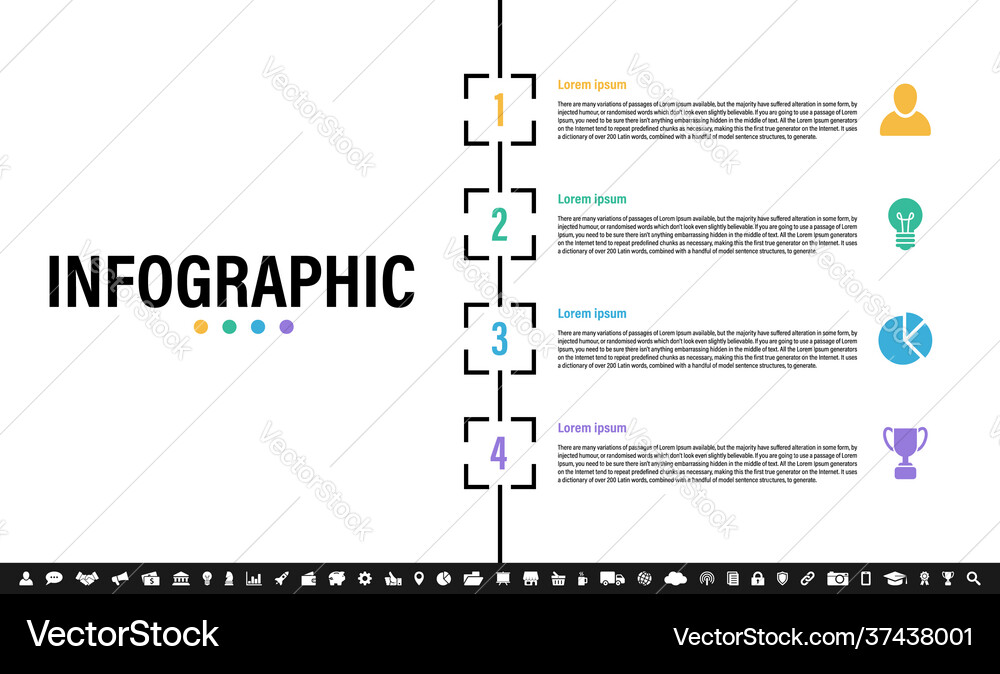 Infographic design template with business concept Vector Image