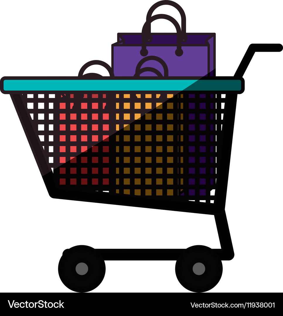 Isolated shopping cart design Royalty Free Vector Image