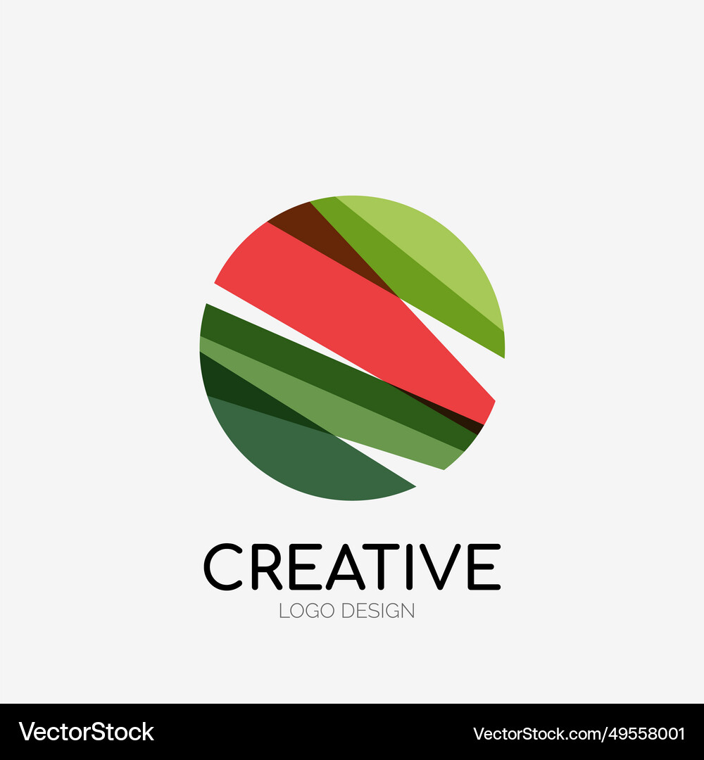 Modern abstract logo design geometric art Vector Image