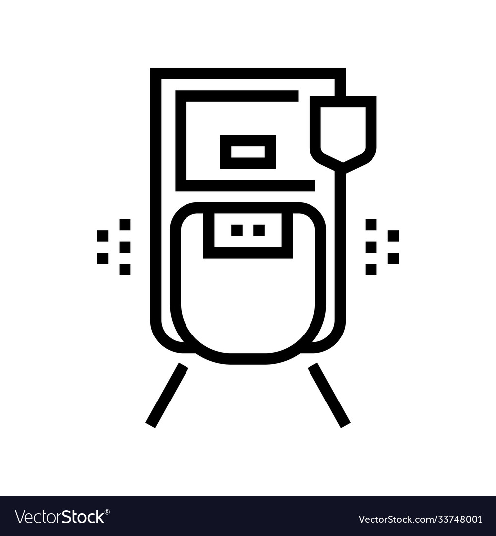Motion sensor line icon isolated Royalty Free Vector Image