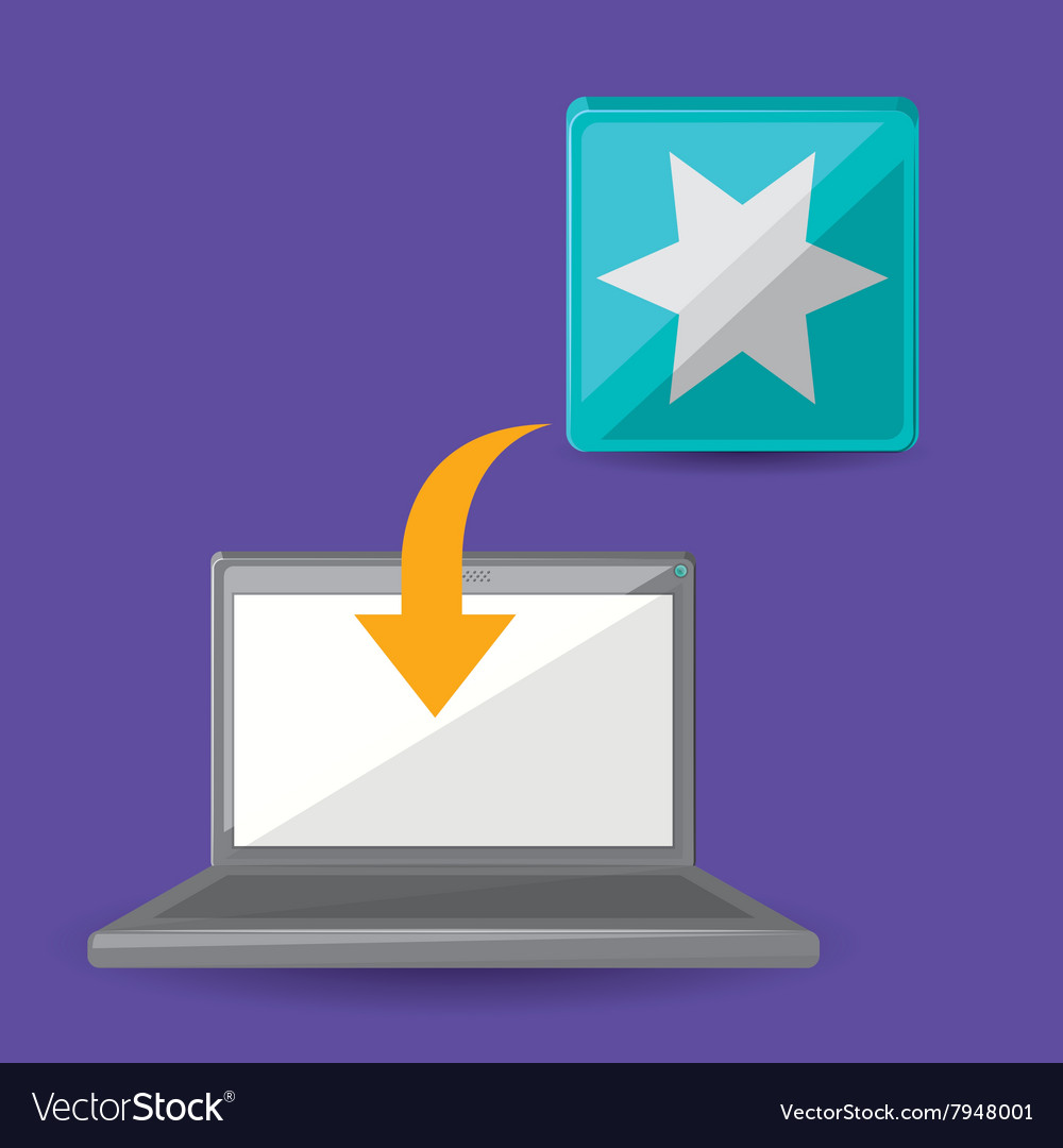 Portable pc design Royalty Free Vector Image - VectorStock