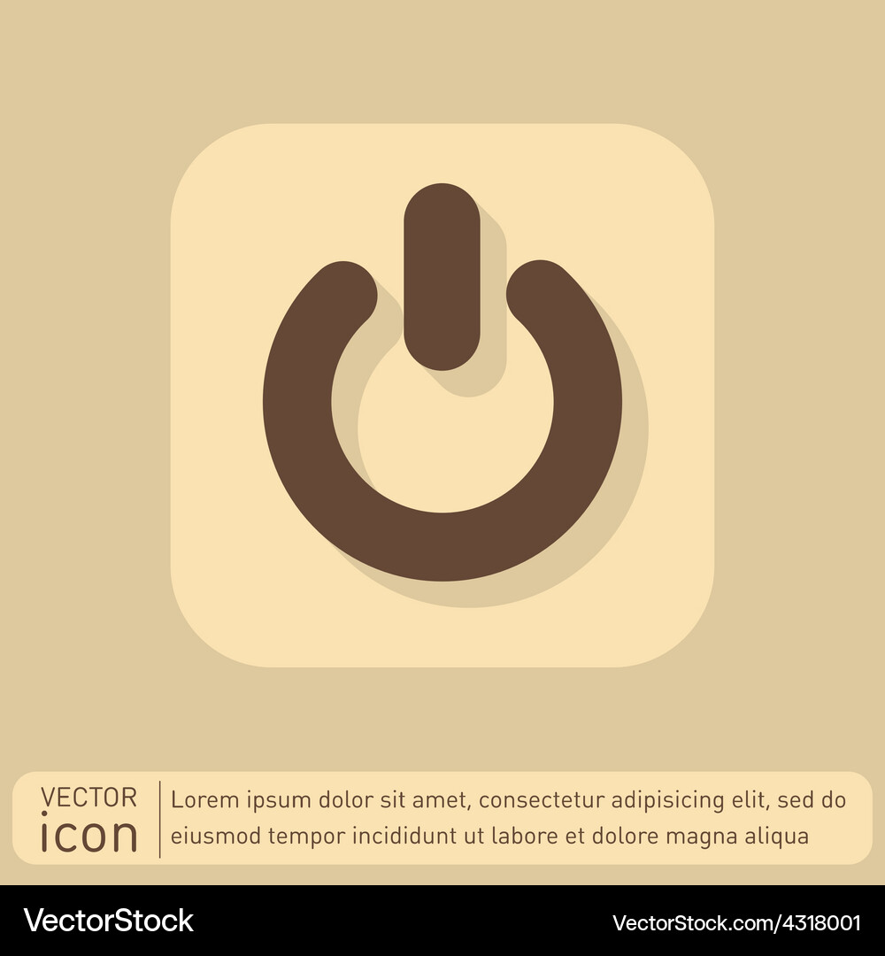 Power sign character on and off Royalty Free Vector Image