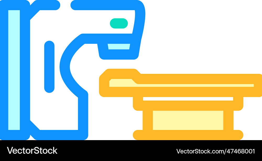 Radiation therapy machine nuclear energy color Vector Image