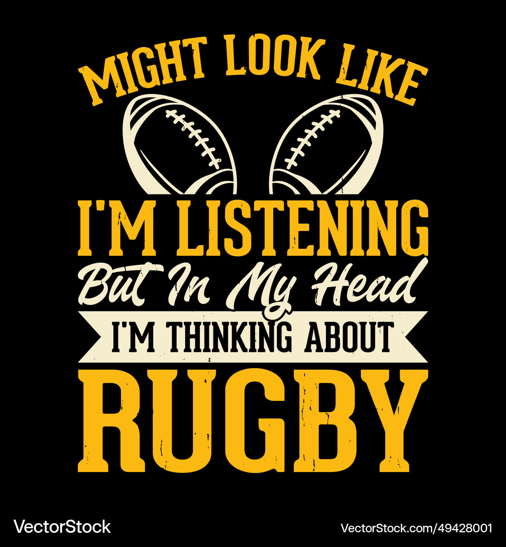 Rugby player coach t-shirt design Royalty Free Vector Image