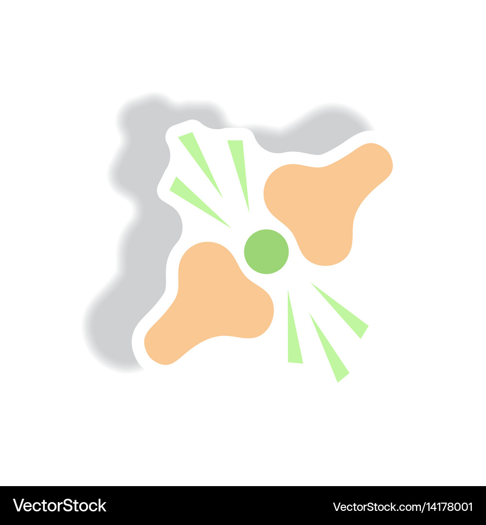 Stylish icon in paper sticker style problems Vector Image