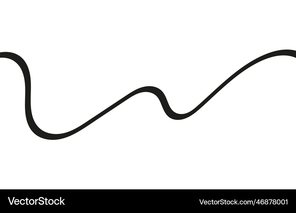 Swoosh swash underline stroke setabstract wavy Vector Image
