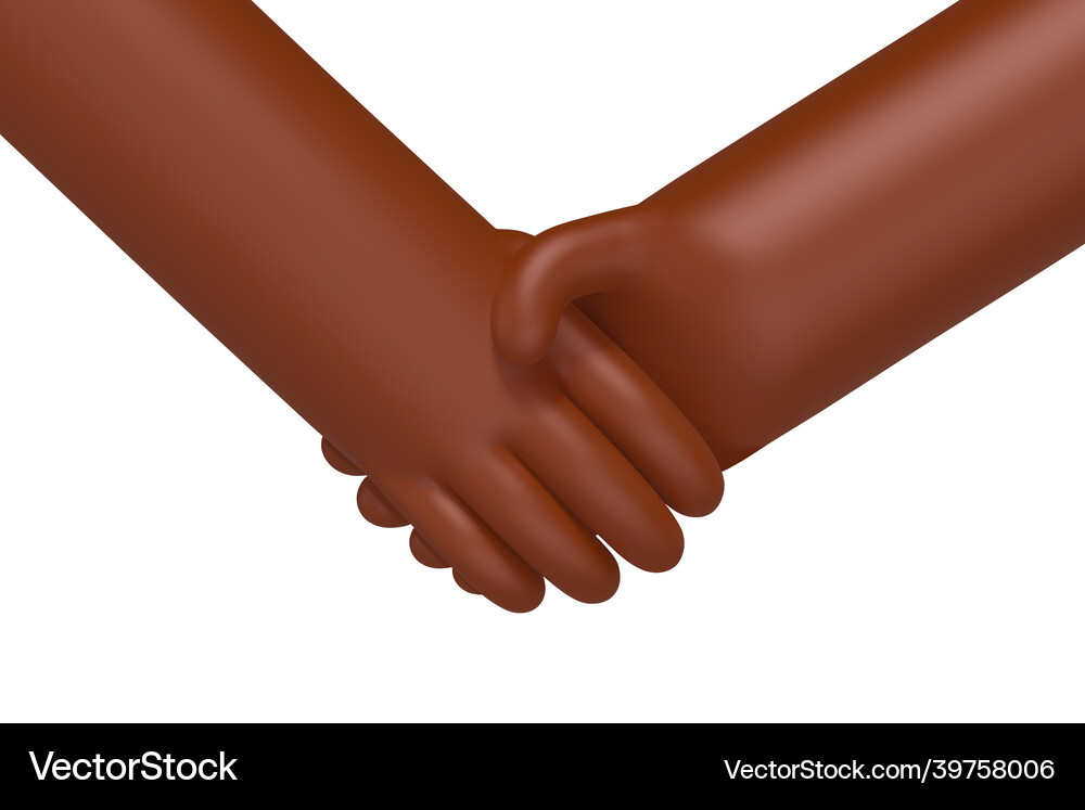 Cartoon business handshake isolated Royalty Free Vector