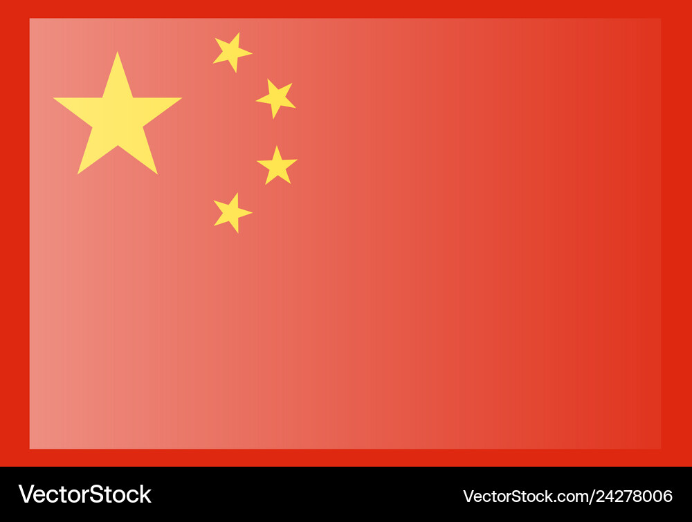 China flag official colors and proportion Vector Image
