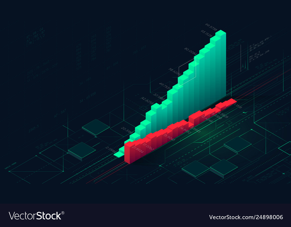 Financial analysis complex databases Royalty Free Vector