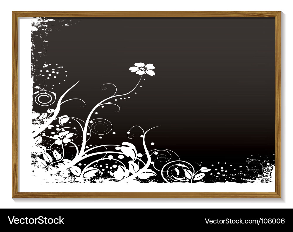 Floral blackboard Royalty Free Vector Image - VectorStock