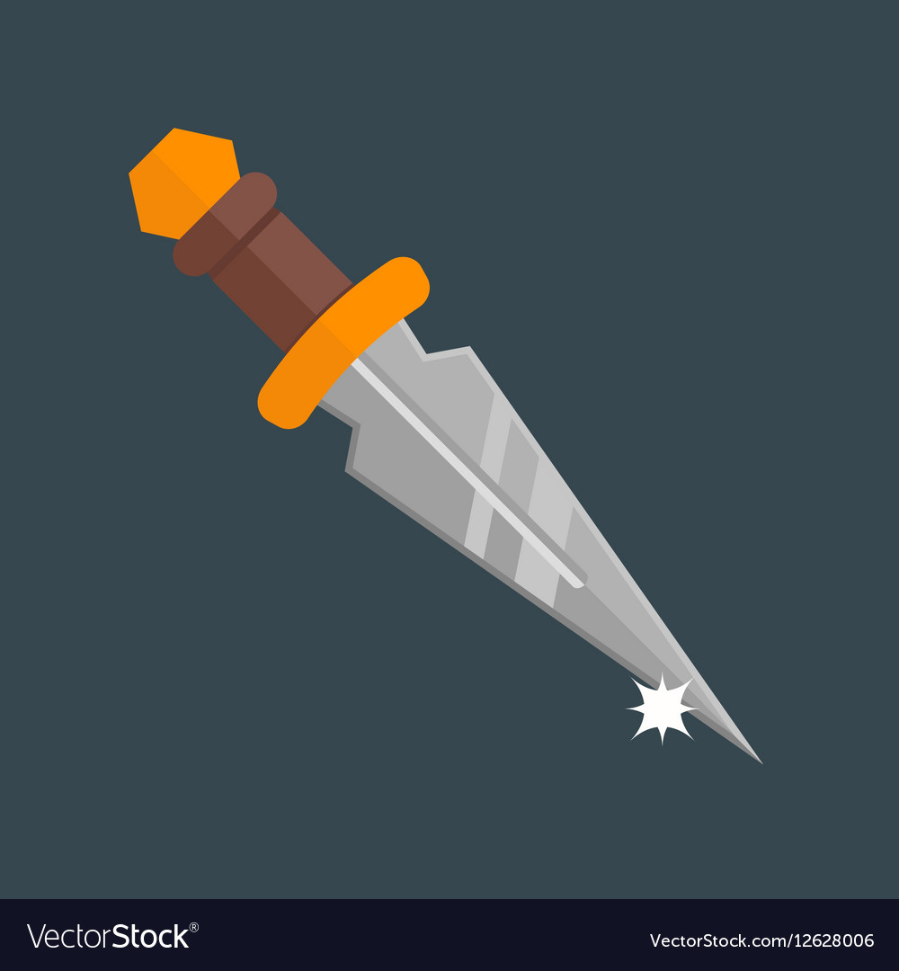 Knife dagger weapon Royalty Free Vector Image - VectorStock
