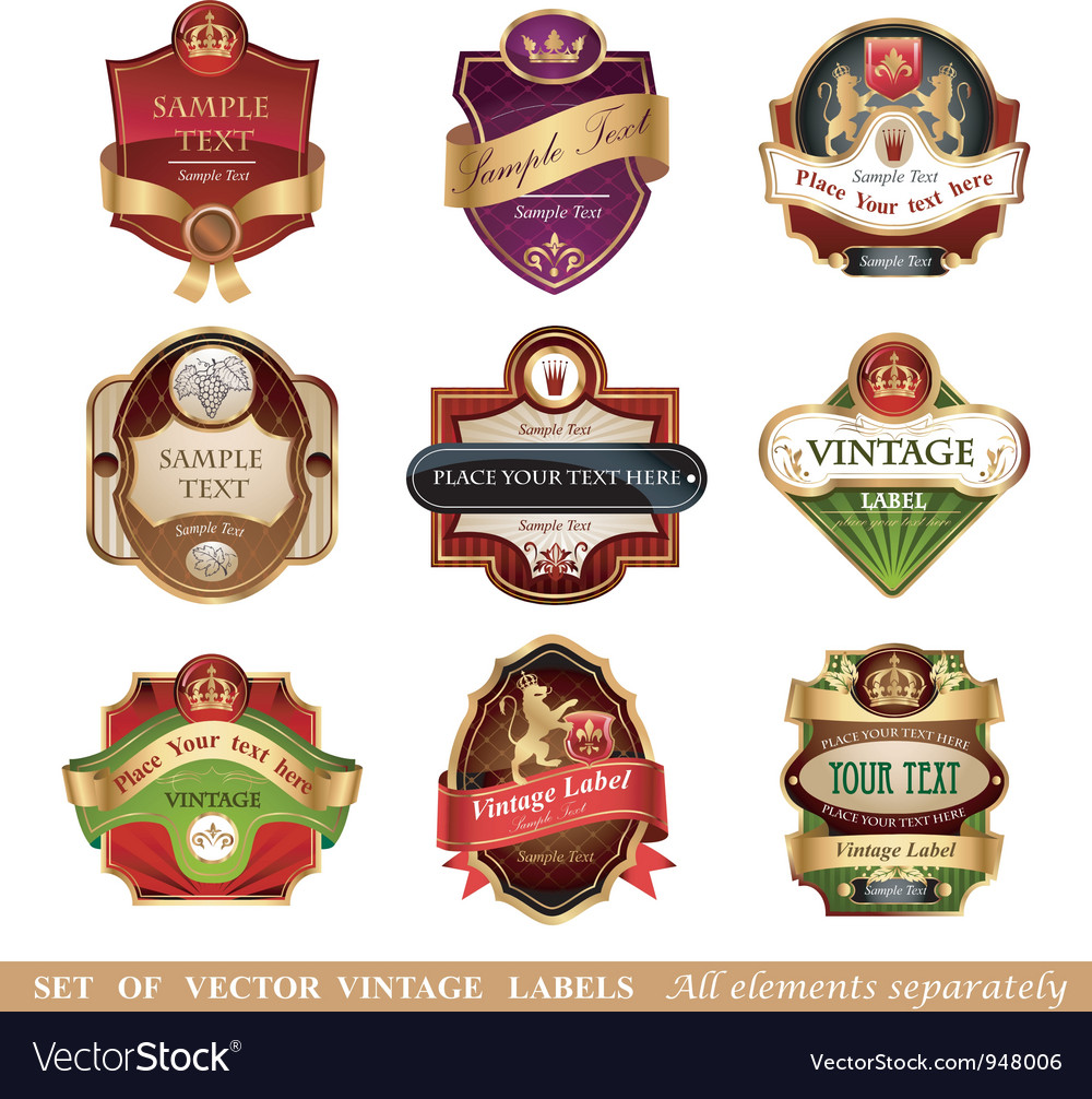 Labels Royalty Free Vector Image - VectorStock Labels Royalty Free Vector Image - VectorStock