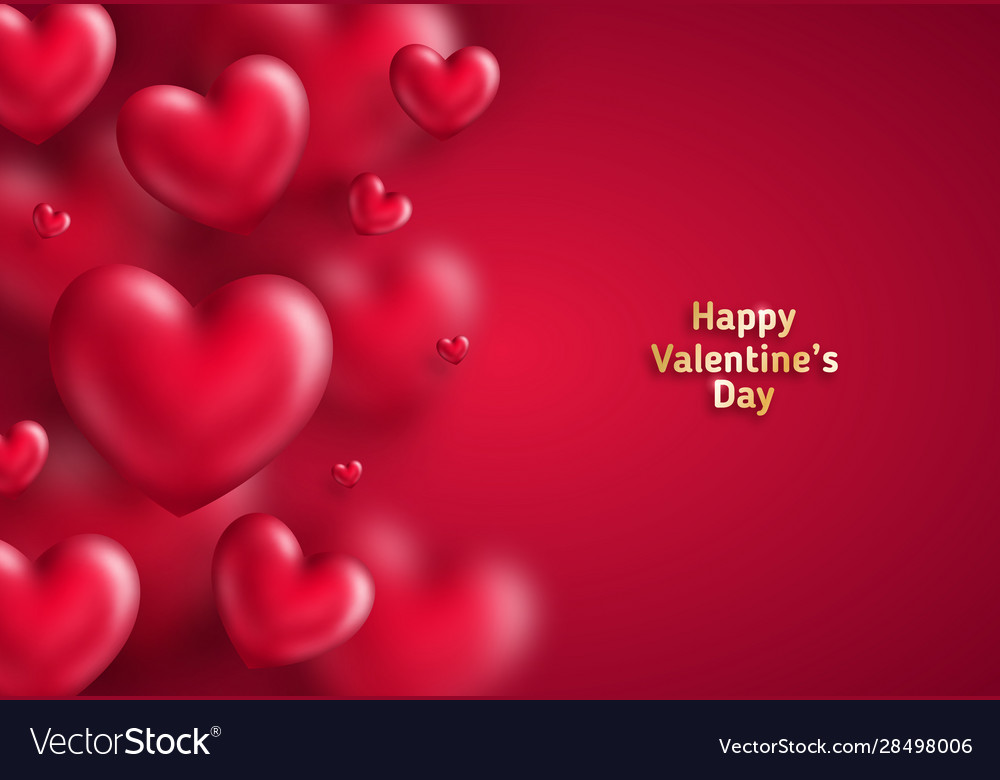 Many hearts on red Royalty Free Vector Image - VectorStock