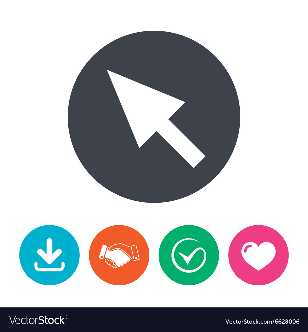 Mouse Cursor Sign Icon Pointer Symbol Royalty Free Vector